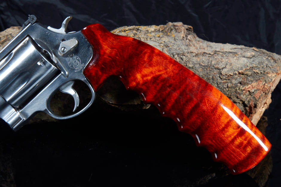 Double-Handed Exotic Wood Revolver Grip – CNC-Cut & Hand-Finished ...